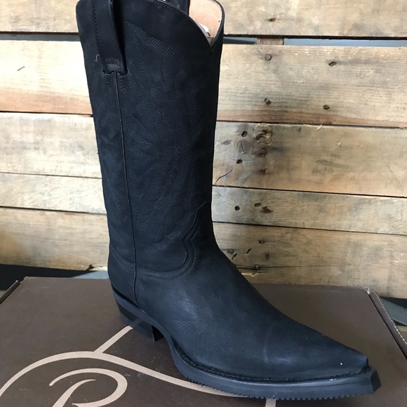 Rancho Boots | Shoes | Rancho Boots Black Cowboy Boot Rubber Sole ...